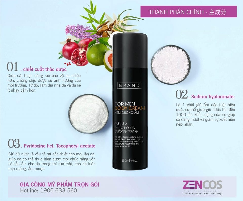 Gia Công Kem Body Nam